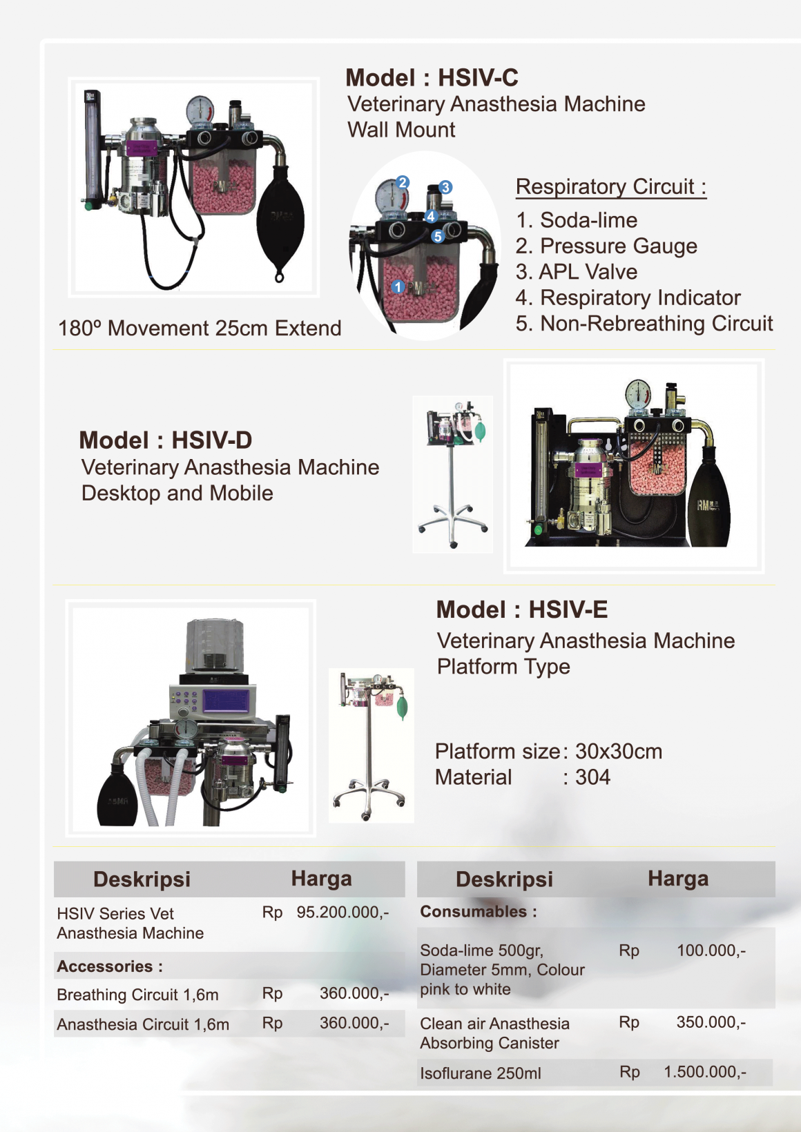 UTECH HSIV Series - Vet Anaesthesia Machine - PT. SETIA ANUGRAH MEDIKA